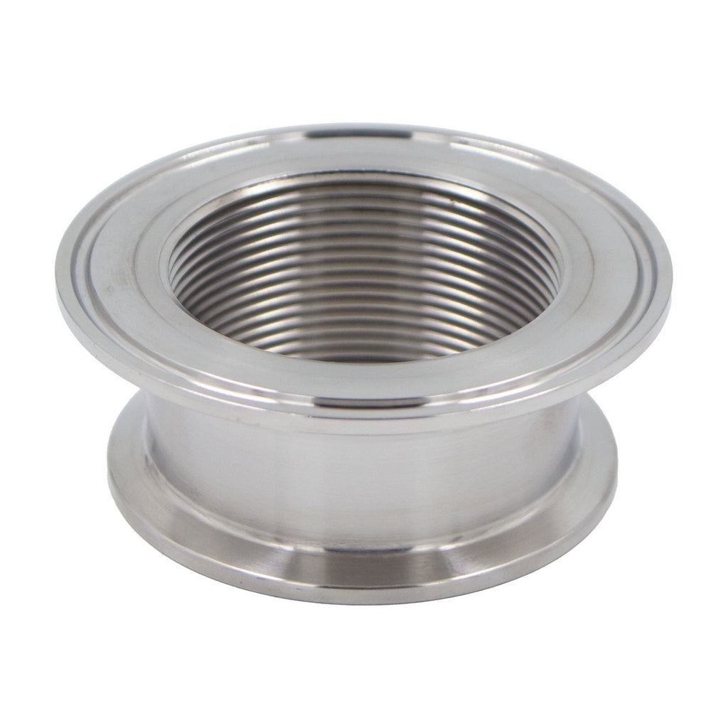 3" X 2.5" Tri Clamp Threaded Cap Reducer (2" NPS Threaded) - Tri Clove ...