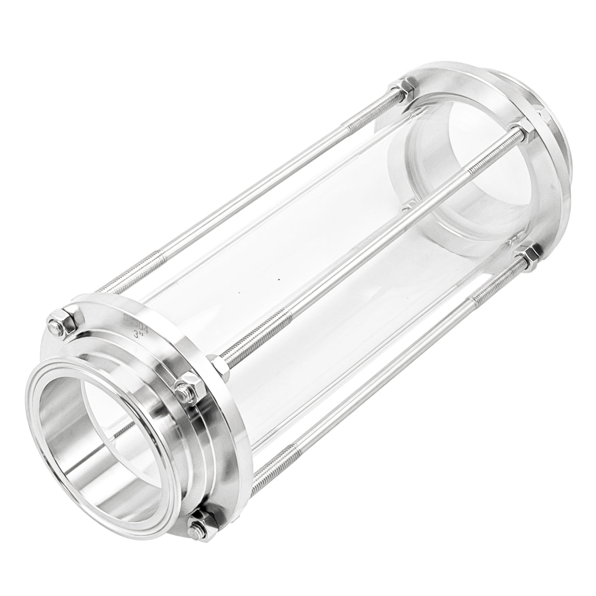 3" Tri Clamp Sight Glass 12" Length - Tri Clover Sanitary Stainless ...