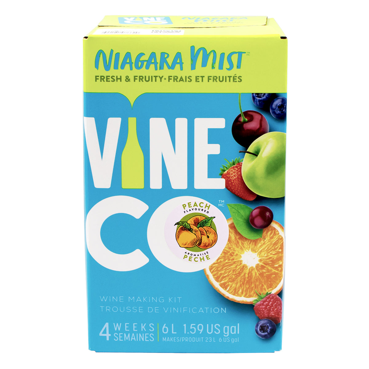 Niagara Mist Peach Wine Kit - 4 Week Fruit Wine Making Kit (6 L / 1.59 ...