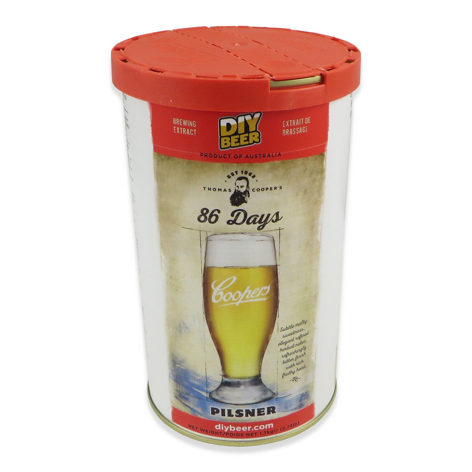 Coopers Beer Kit - 86 Days Pilsner – Canuck Homebrew Supply, Canada